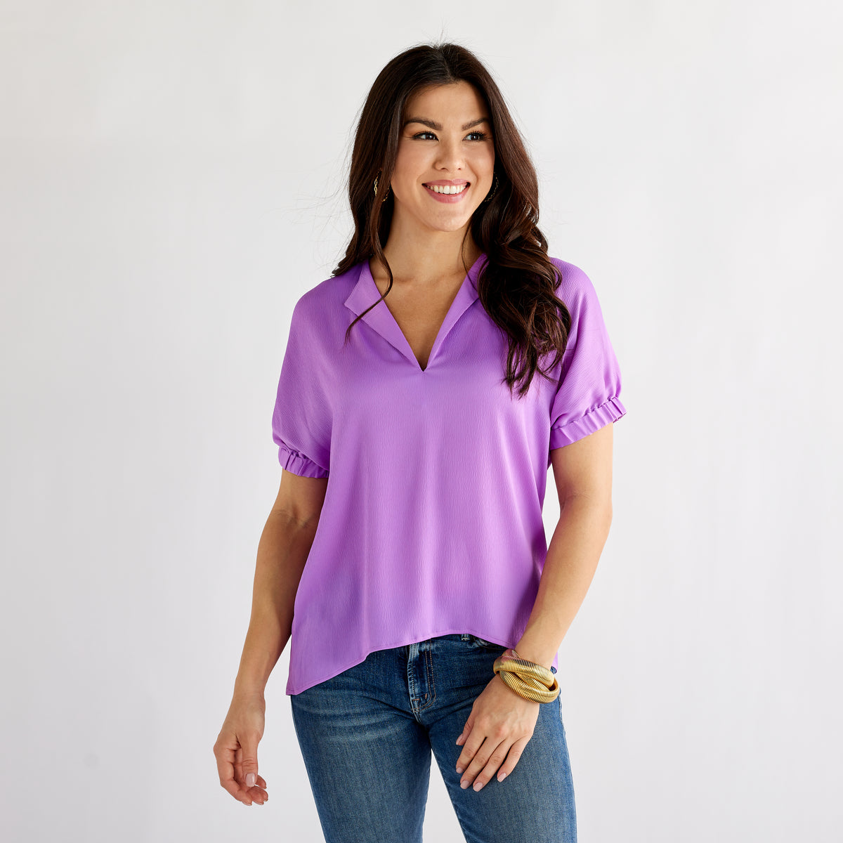 Betsy Top Lilac | Caryn Lawn Spring Collection