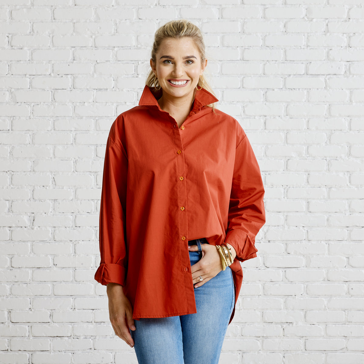 Preppy Gameday Top Burnt Orange | Caryn Lawn – Caryn Lawn